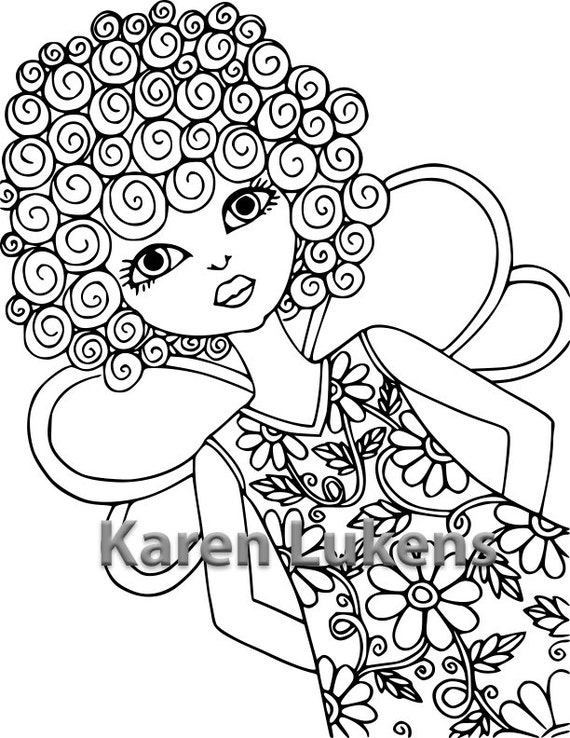 Curly Girl Cool Coloring Pages Colouring Pics