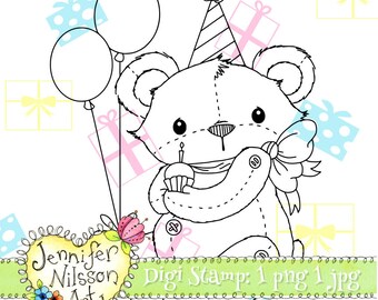 Unique bear digi stamp related items | Etsy