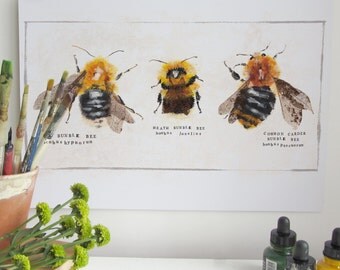 Bumblebee art | Etsy