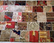 Unique patchwork carpet related items | Etsy