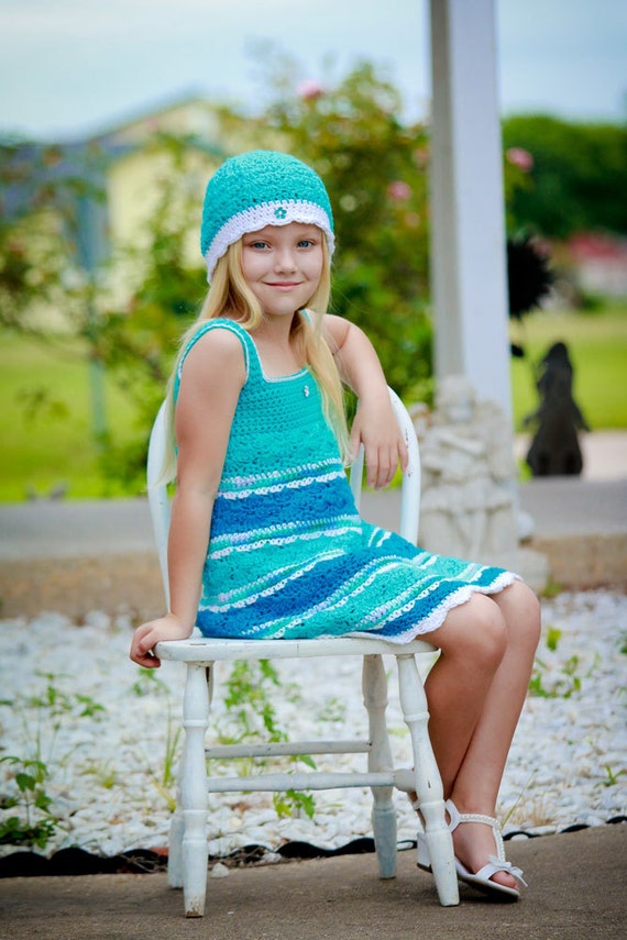 Seaside Girl Sundress Crochet Pattern Sizes 2T by CrochetGarden