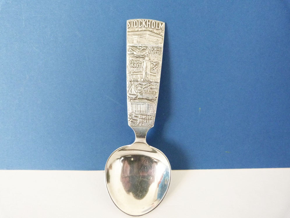 Silver plated Swedish spoon Hallberg Stockholm Sweden