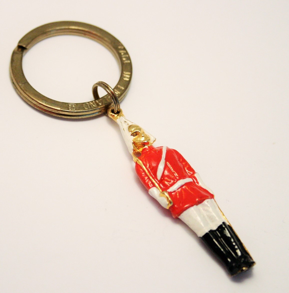 Vintage keyring keychain. English guard. Enamel. Changing of the Guard ...