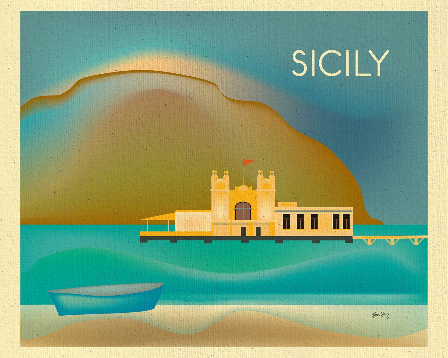 Sicily Italy Art Sicily Italy print Sicily poster Sicily
