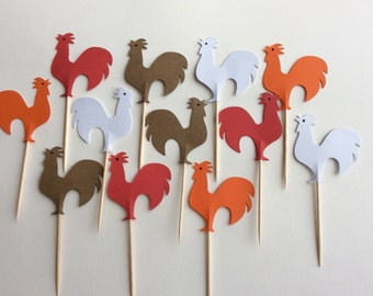 Rooster cake topper | Etsy