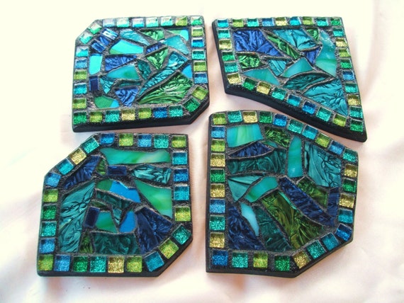CUSTOM COASTERS - Round, Square or Funky Shaped Mosaic Coasters in ...