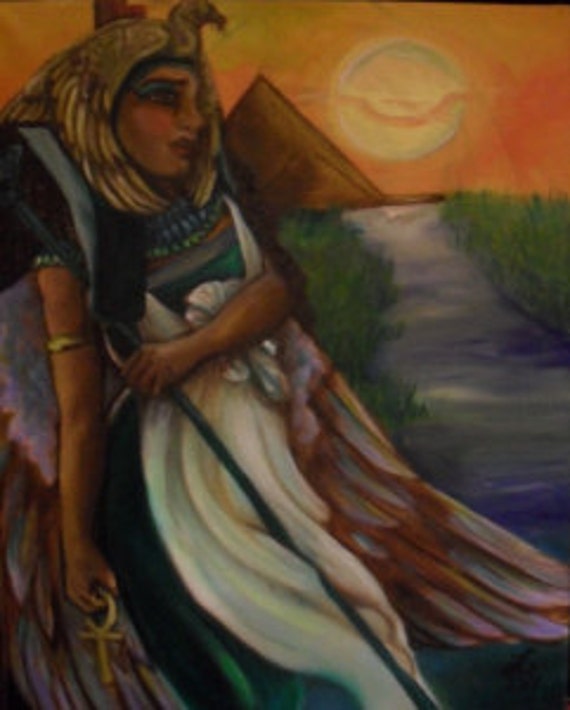 Goddess Isis Auset Prayer Card