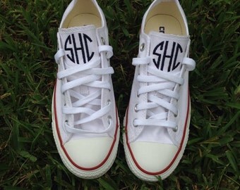 Monogrammed converse | Etsy