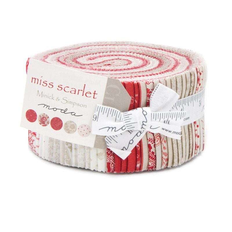 MISS SCARLET Moda Jelly Roll fabric 40 2.5 inch strips