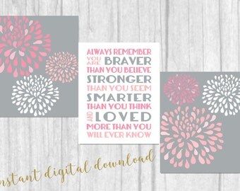Always Remember You Are Braver Print Printable Art 8x10 11x14