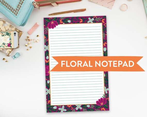 Floral Notepad