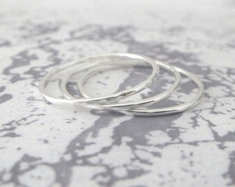 Thin silver ring | Etsy