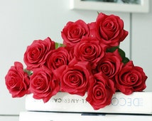 Popular items for red rose cake topper on Etsy