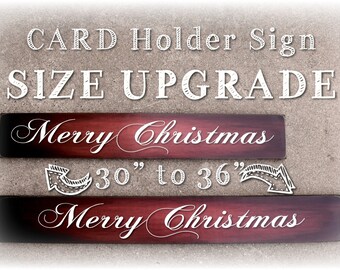 Christmas Card Sign Merry Mail Card Hanger by BornOnBonn on Etsy