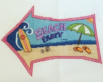 Beach cross stitch | Etsy