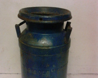 Items similar to Urban Farmhouse Milk Can Stool Orange Paint on Etsy