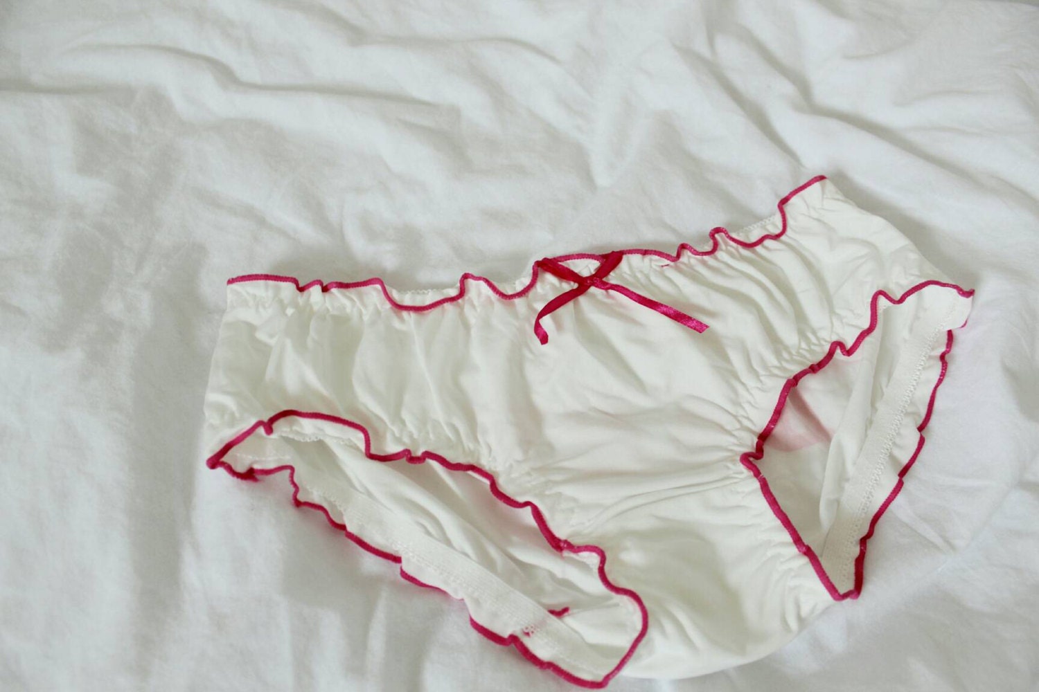 Kinky Knickers Ddlg Underwear Panties White Pink By Lushousloulou