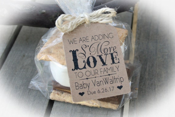 S'Mores Baby Shower Favor Kits-3 TAG COLORS Smores