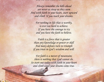 Faith poem | Etsy