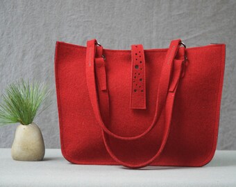 Unique wool felt tote bag related items | Etsy