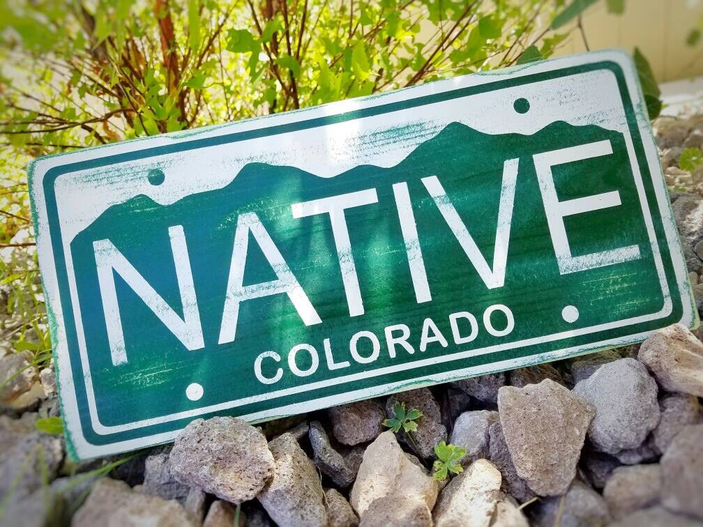 Colorado NATIVE License Plate Custom Wooden Colorado License