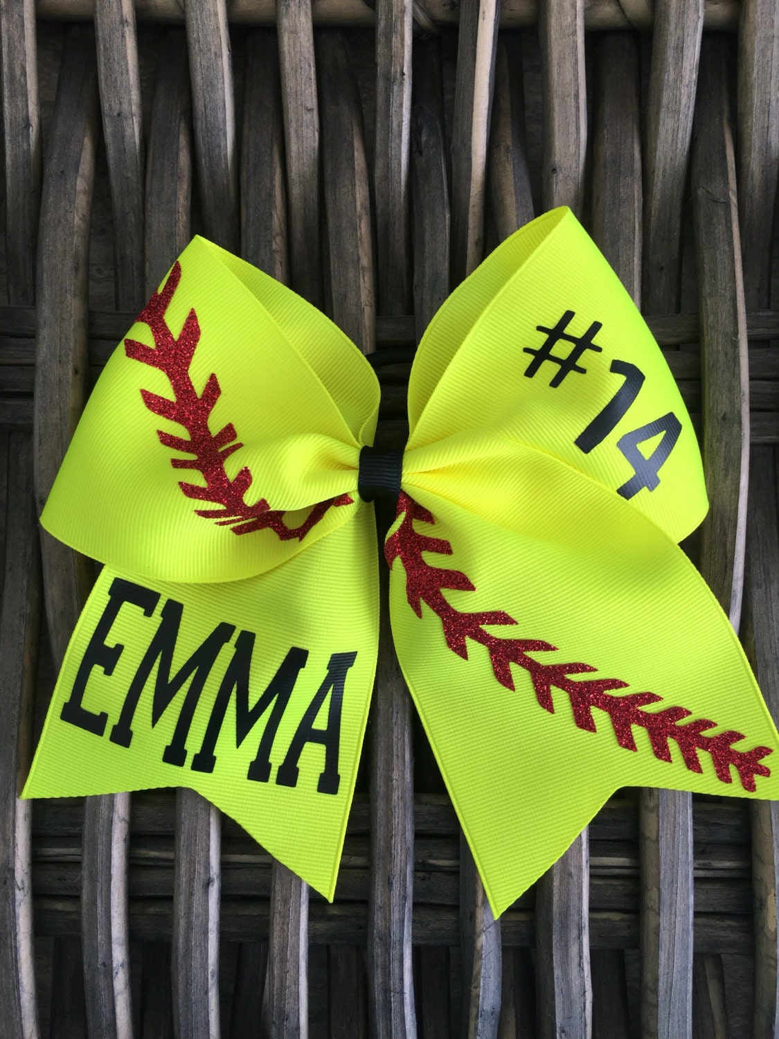 Softball hair bow softball bow custom bow team bow 3