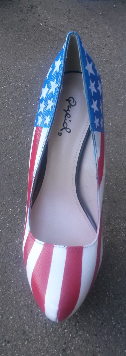 Patriotic Heels / American Flag Heels / 4th Of by WiseGalCustoms