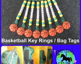 Basketball bag tag | Etsy