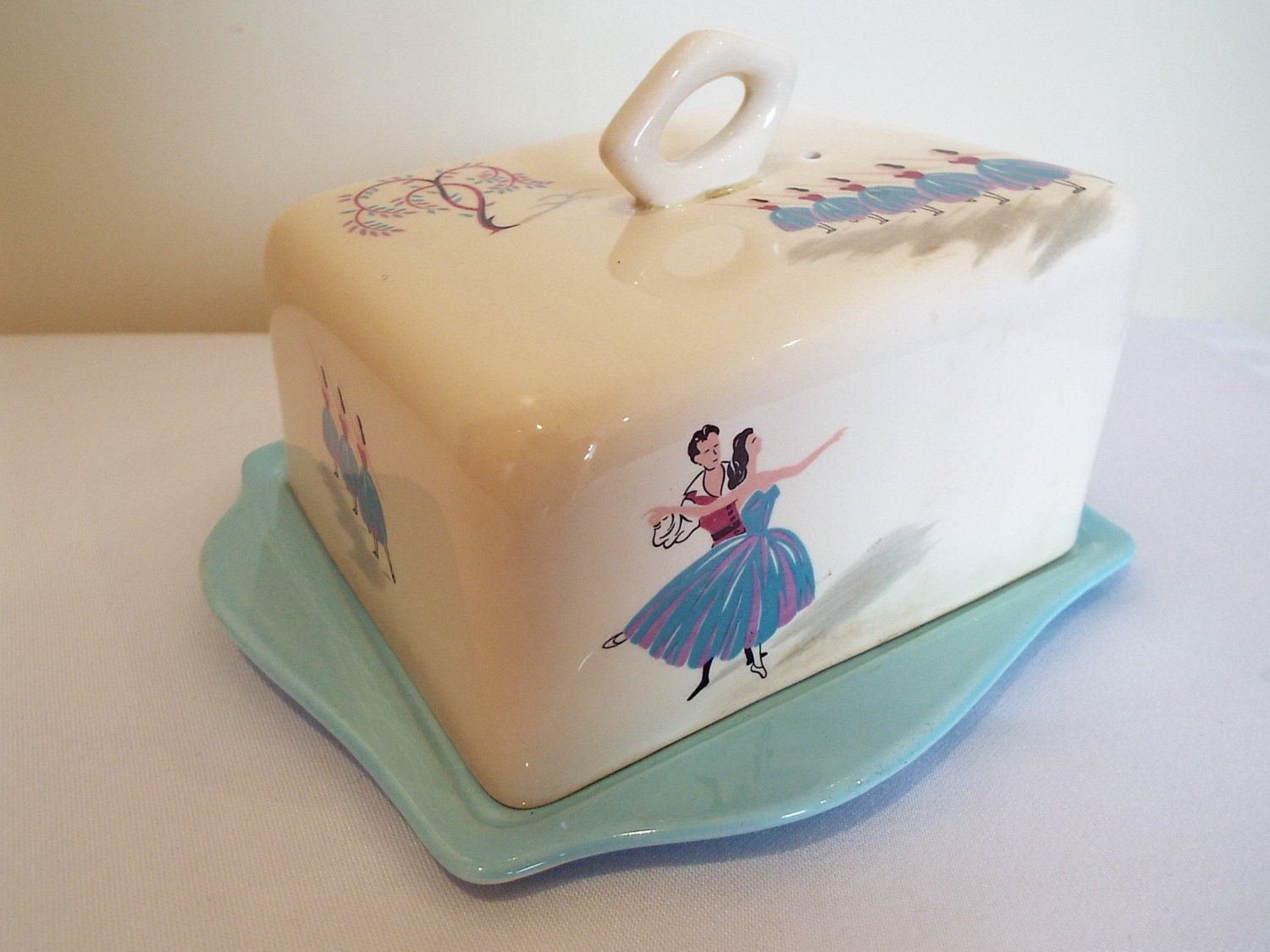 RESERVED FOR LOUISE S. Vintage Ballet by Beswick Butter Dish or Cheese ...