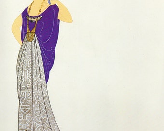 2 Vintage ERTE Art Deco Prints The Emotions L'AMOUR