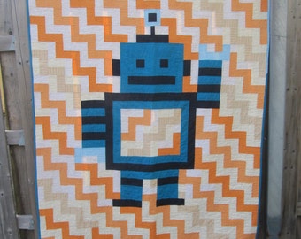 Robot quilts | Etsy
