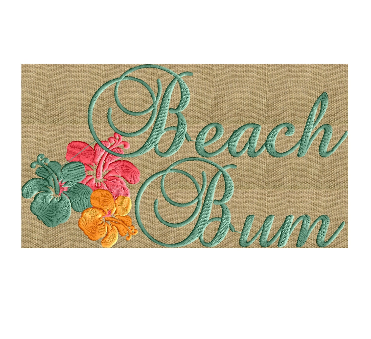 Beach Bum Embroidery Design Beach Bum Hawaiian