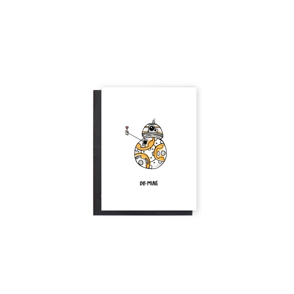 BB-8 Valentine's Day Card Star Wars BB-8 by TeenyWeeniePaper