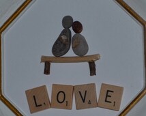 Popular items for pebble art couple on Etsy