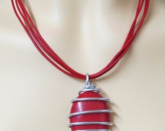 Unique red stone necklace related items | Etsy