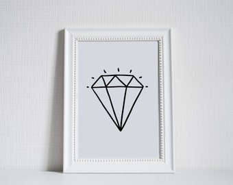 Diamond poster | Etsy