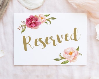 Reserved sign | Etsy