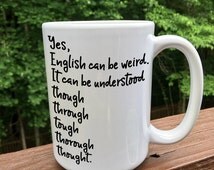 Unique english teacher related items | Etsy