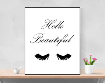 Eyelash Print Glam Lash Poster Makeup Bathroom Poster Makeup