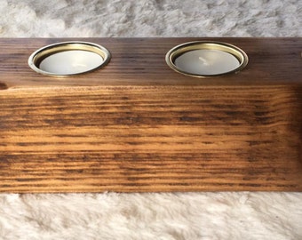Wood tealight holder | Etsy
