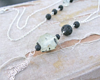 Items similar to gemstone essential oil diffuser chain necklace and ...