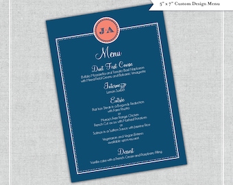 Custom Wedding/Event Menu Reception Dinner Menu by cwdesigns2010