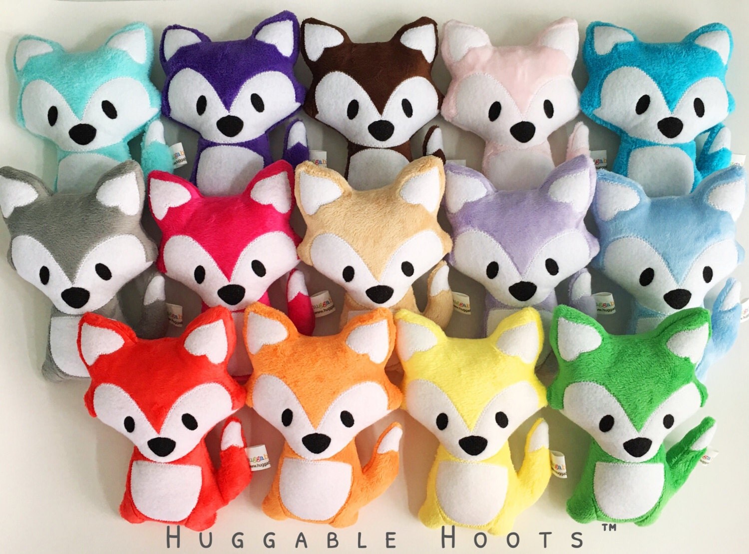 Stuffed Fox YOUR choice of COLOR Plush Fox Fox Toy