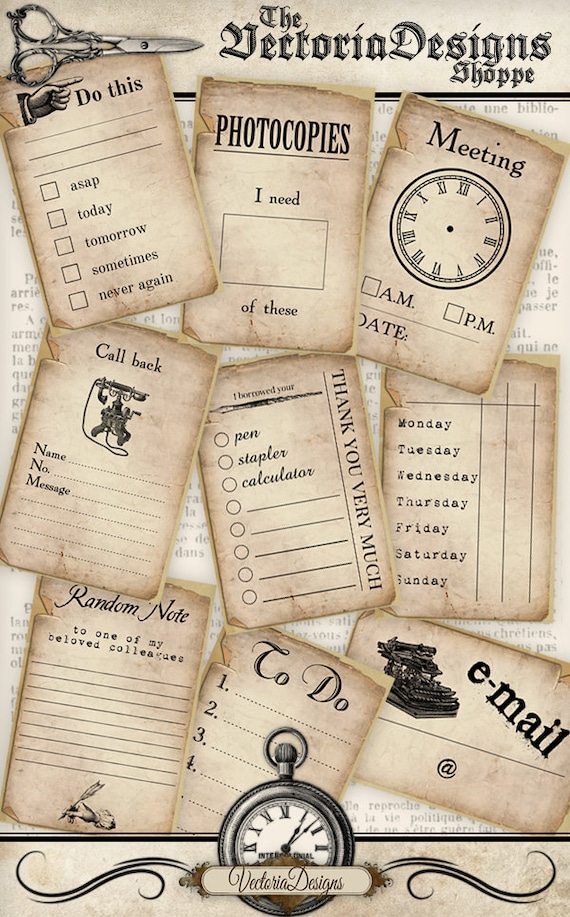 Fun Office Cards Notes printable paper craft art hobby