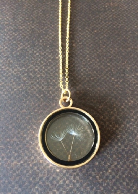 Dandelion Necklace Dandelion Jewelry Dandelion by DesignsByPeg