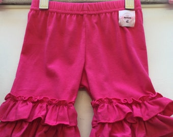 Items similar to Ruffle Leggings-Chevron, Polka dots or solid colors ...