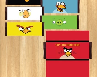 Angry birds tags | Etsy