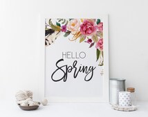 Unique hello spring related items | Etsy