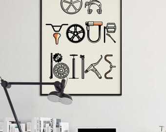 Retro cycling poster | Etsy