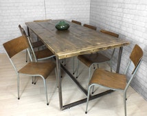 Unique rustic dining table related items | Etsy